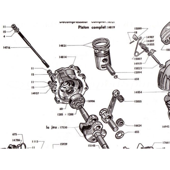 Mobylette Cylinder Head and Crankcase Nut Part number 11